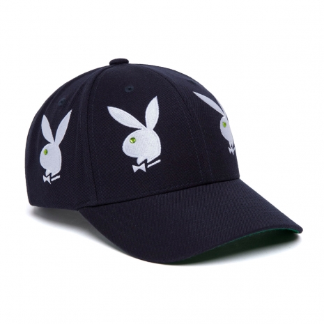 Купить кепка HUF x PLAYBOY Rhinestone 6 Panel Navy со скидкой в ...